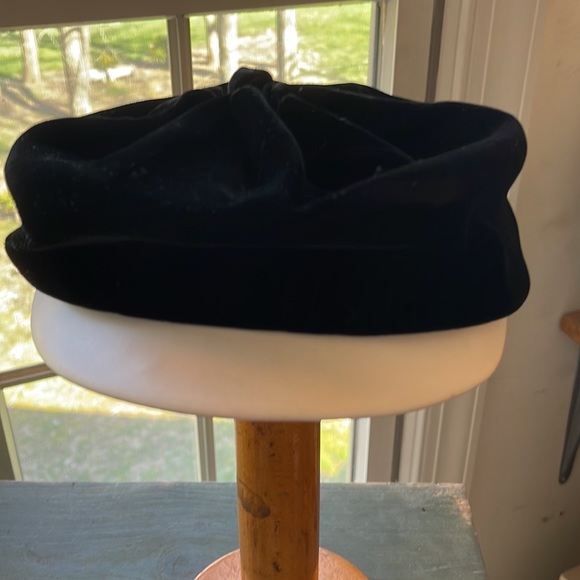UNION MADE HAT | Other | Union Made Velvet Hat With A Brin Black White ...